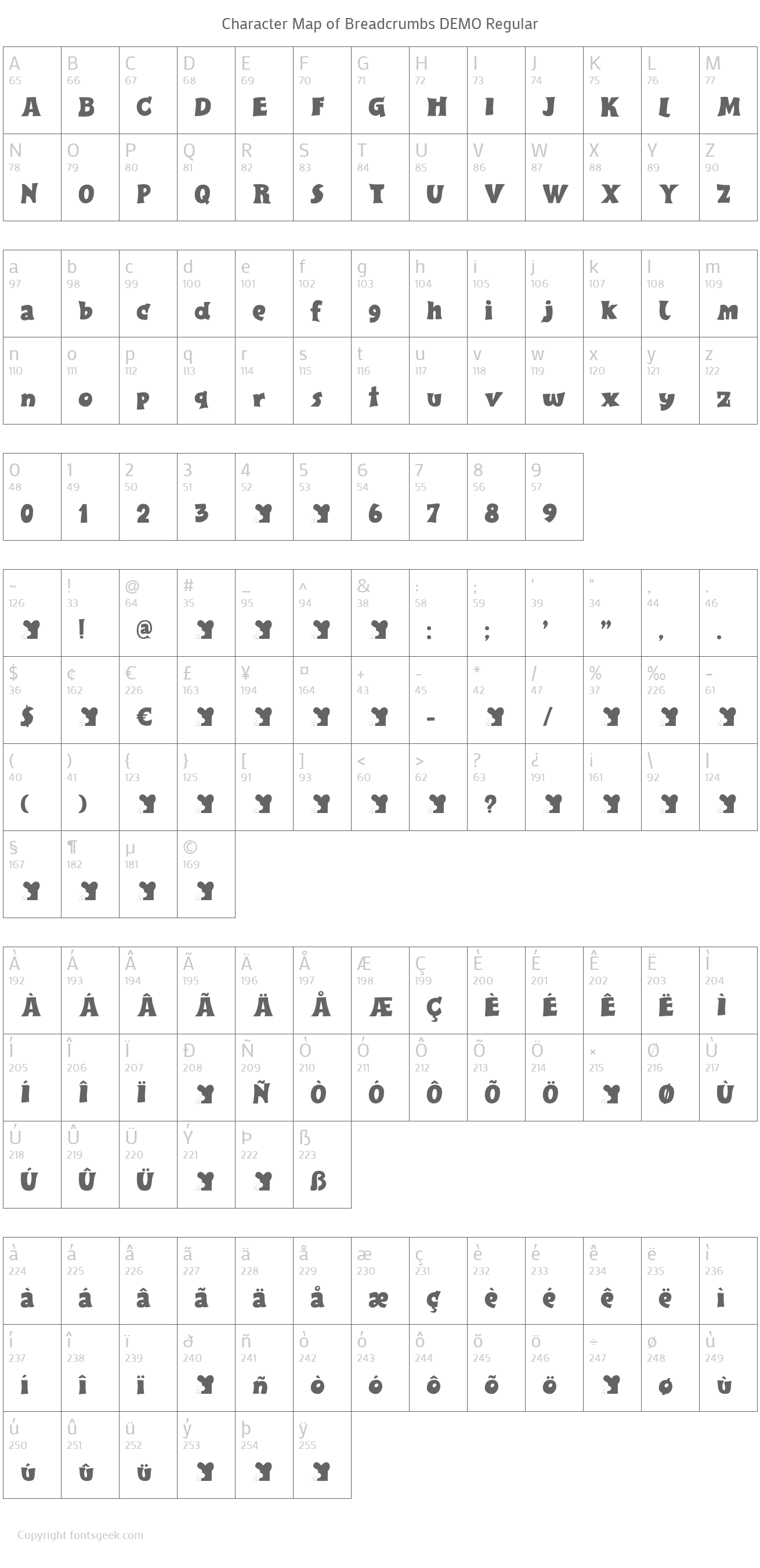 Breadcrumbs DEMO Font : Download For Free, View Sample Text, Rating And More On Fontsgeek.Com
