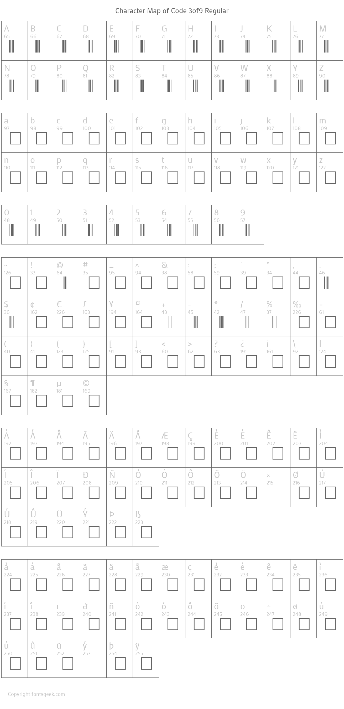 Code 3of9 Font Download For Free View Sample Text Rating And More