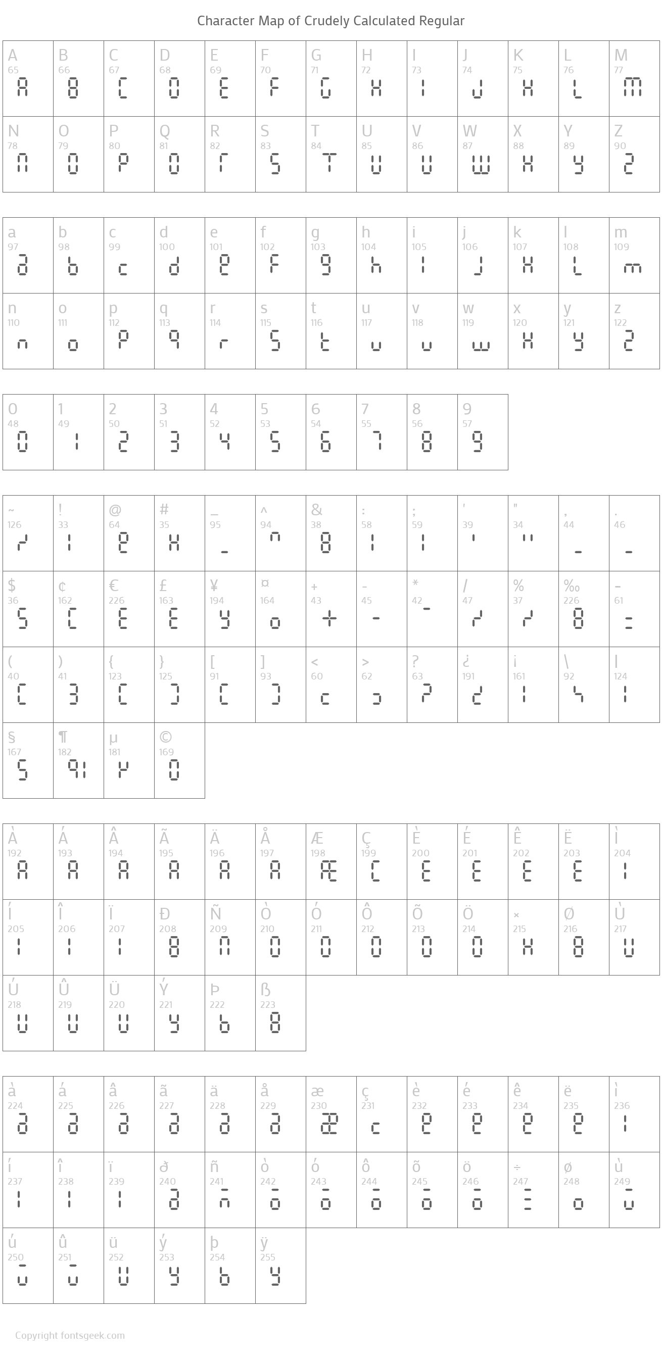 Crudely Calculated Font : Download For Free, View Sample Text, Rating ...