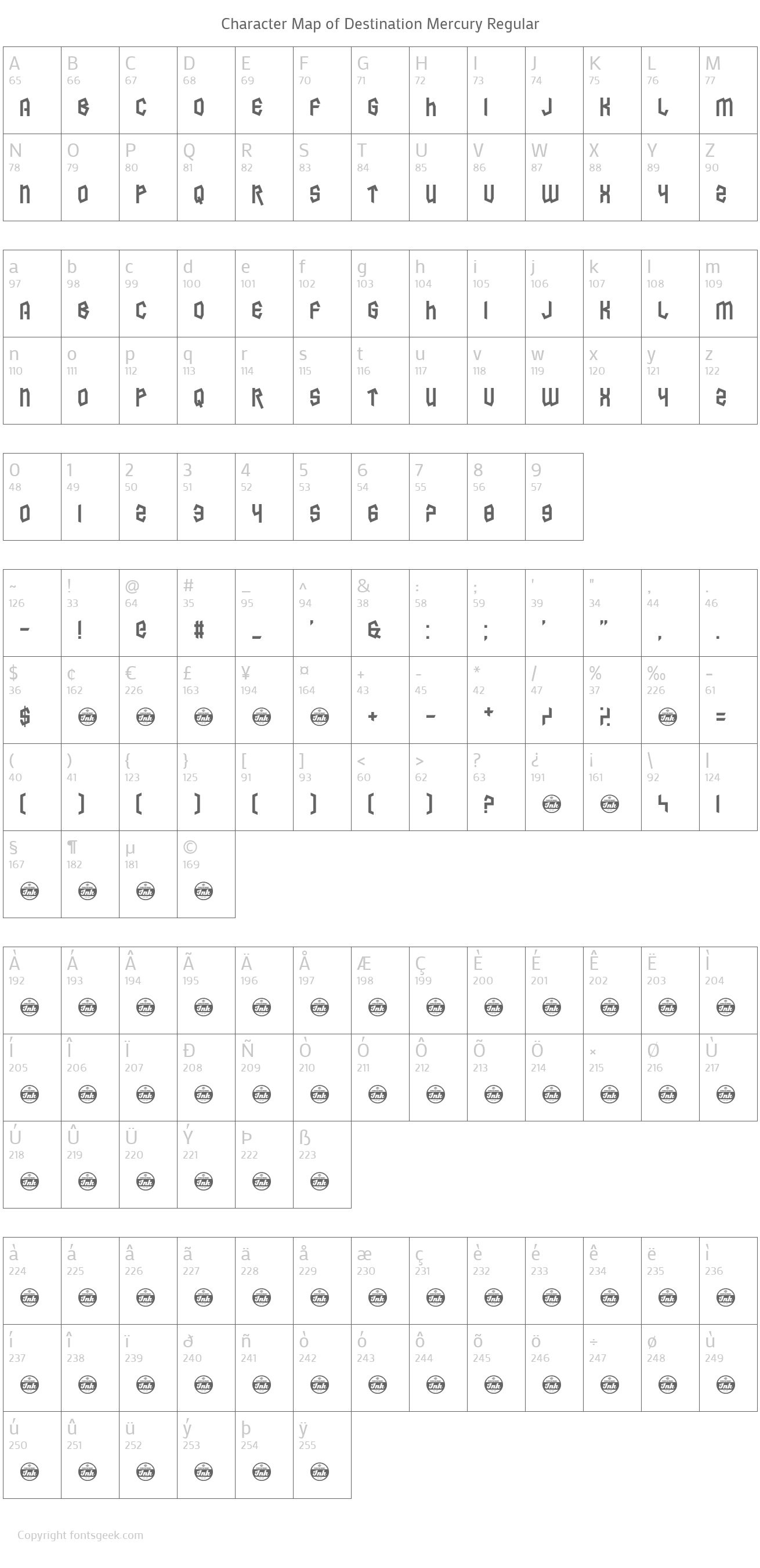 Destination Mercury Regular : Download For Free, View Sample Text ...