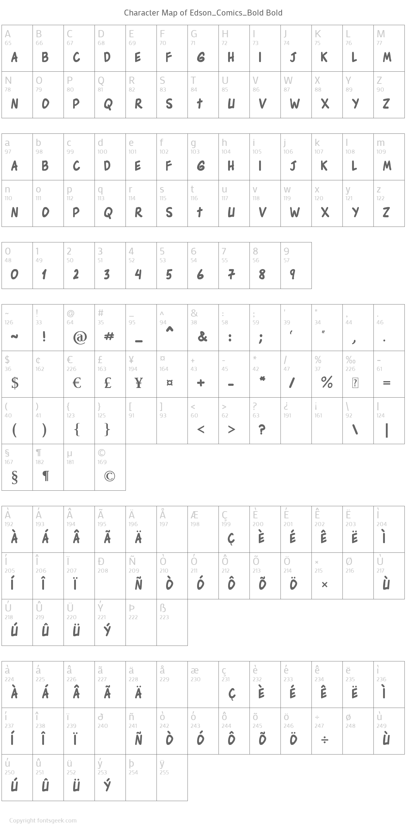 Edson_Comics_Bold Bold : Download For Free, View Sample Text, Rating ...