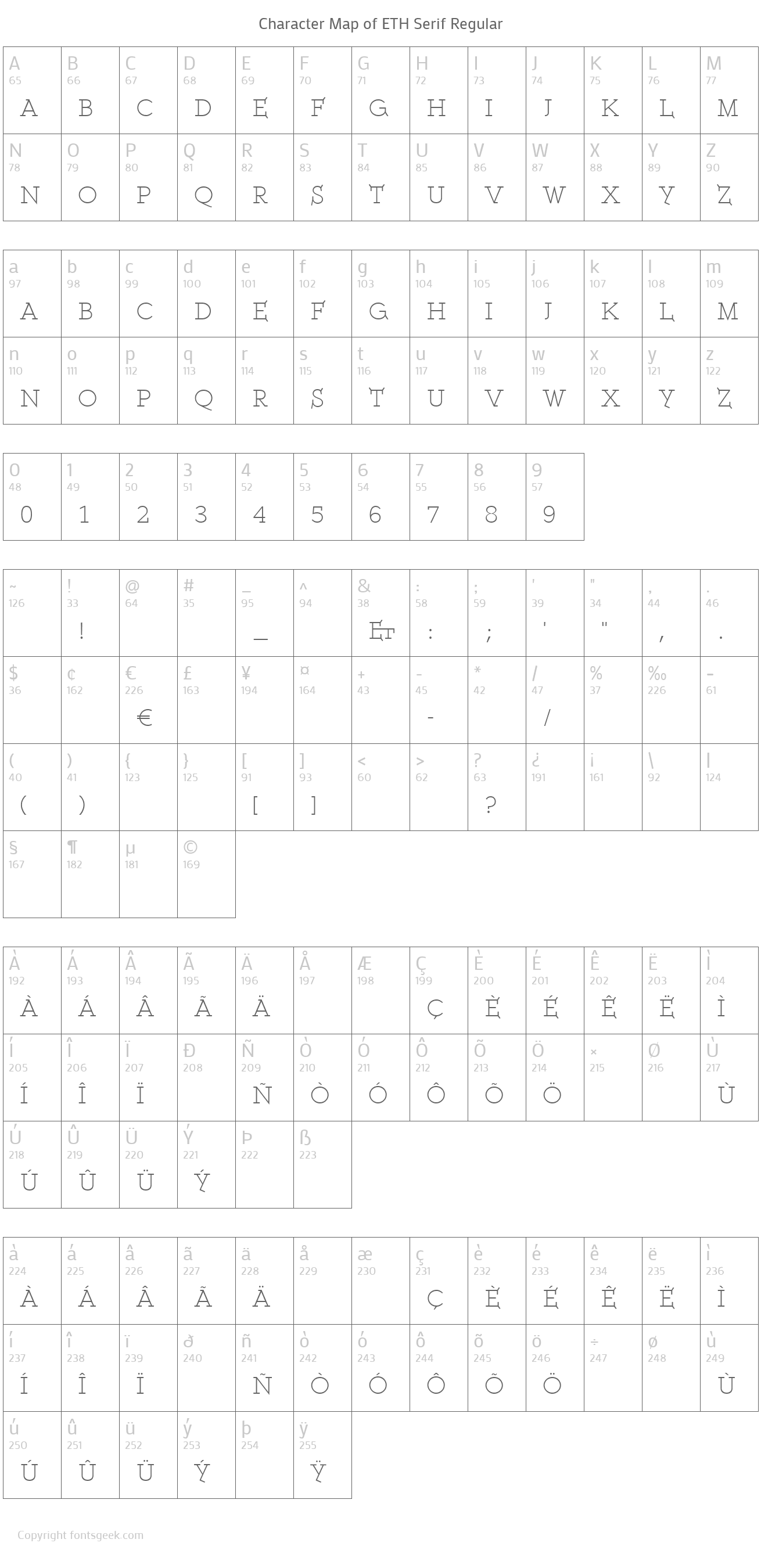 ETH Serif Regular : Download For Free, View Sample Text, Rating And ...