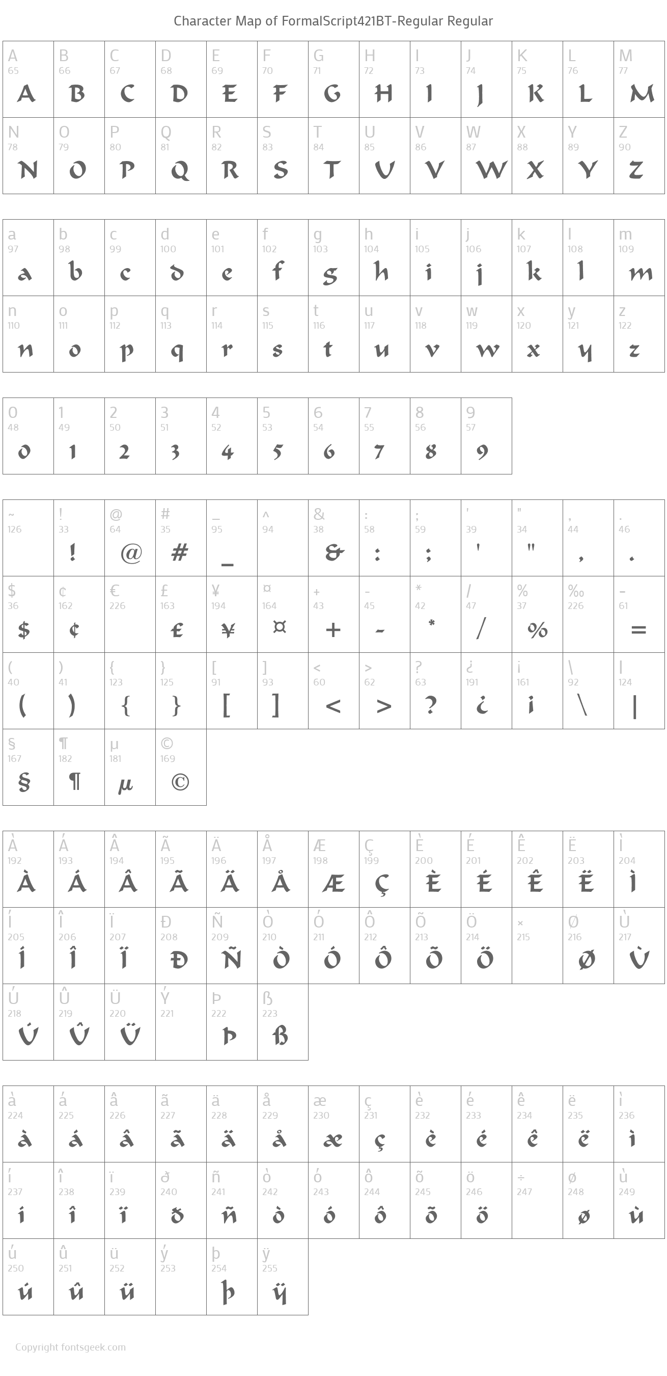 FormalScript421BT-Regular Font : Download For Free, View Sample Text, Rating And More On ...