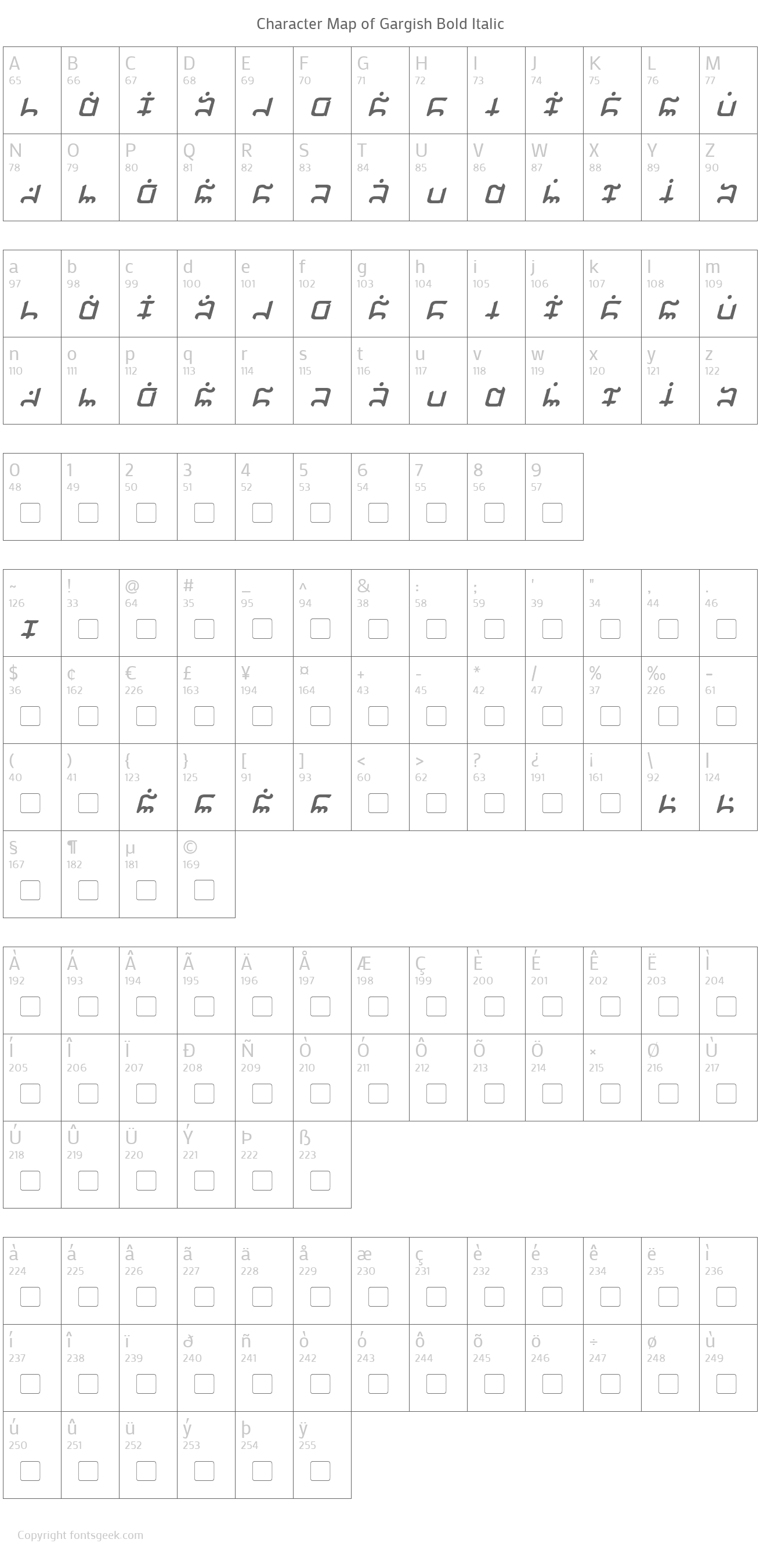 Gargish Bold Italic : Download For Free, View Sample Text, Rating And ...