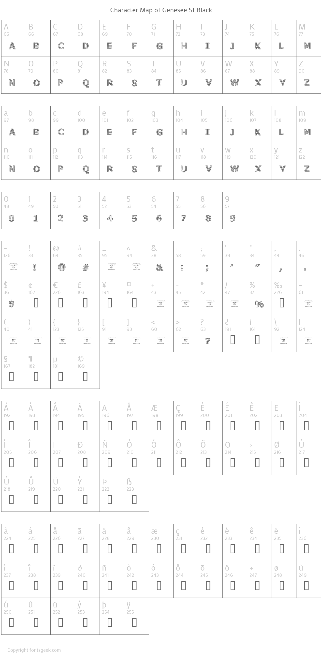 Genesee St Font : Download For Free, View Sample Text, Rating And More ...