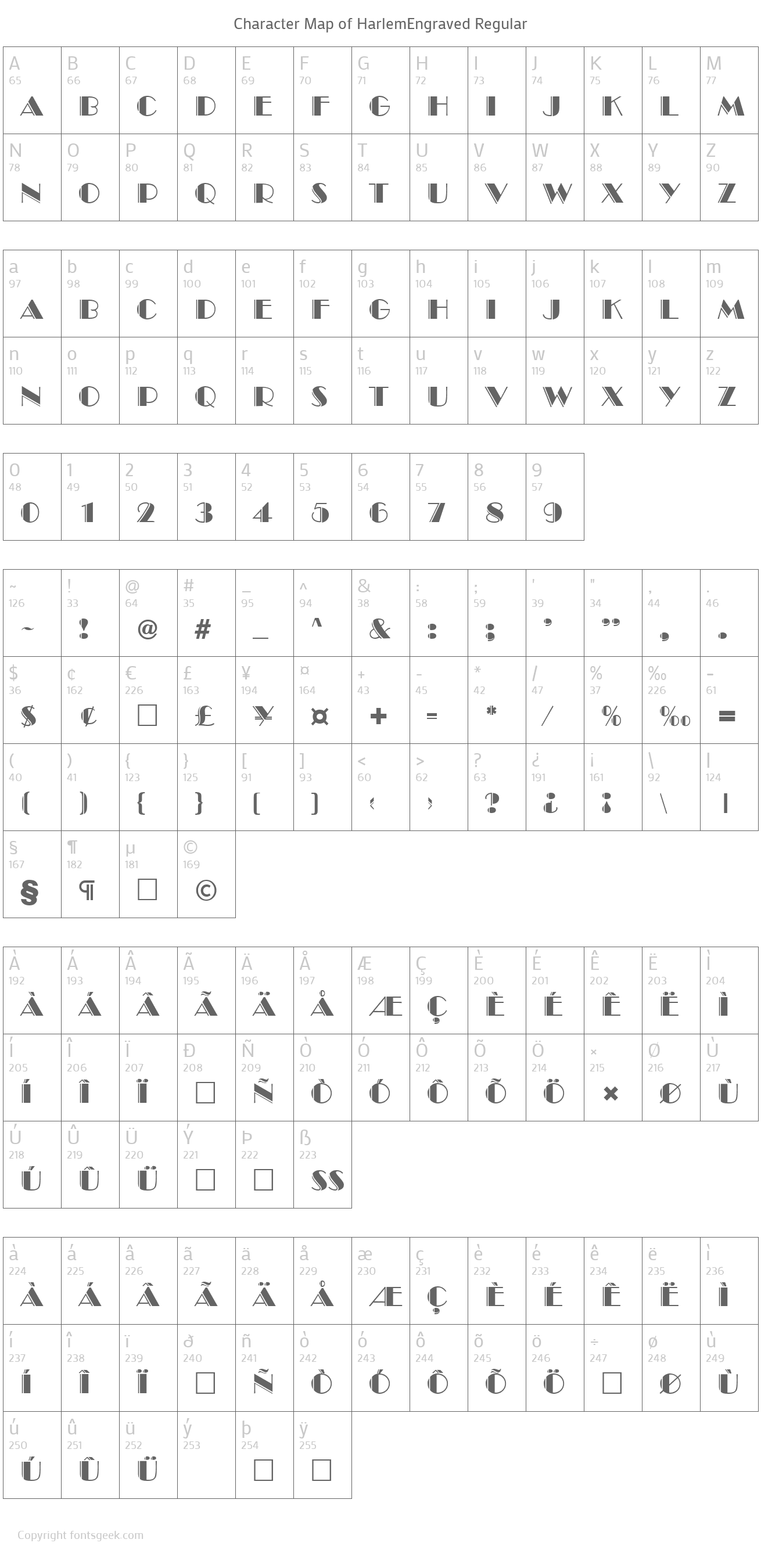 HarlemEngraved Font : Download For Free, View Sample Text, Rating And ...