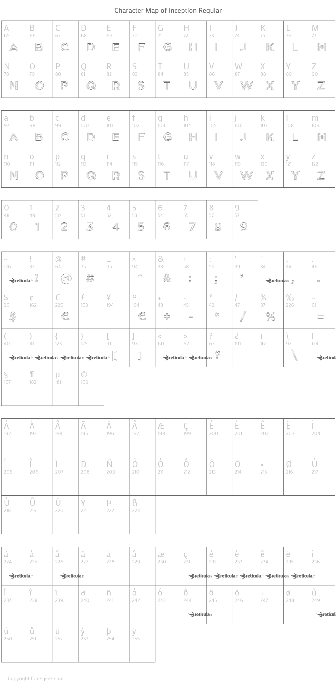 Inception Font : Download For Free, View Sample Text, Rating And More ...