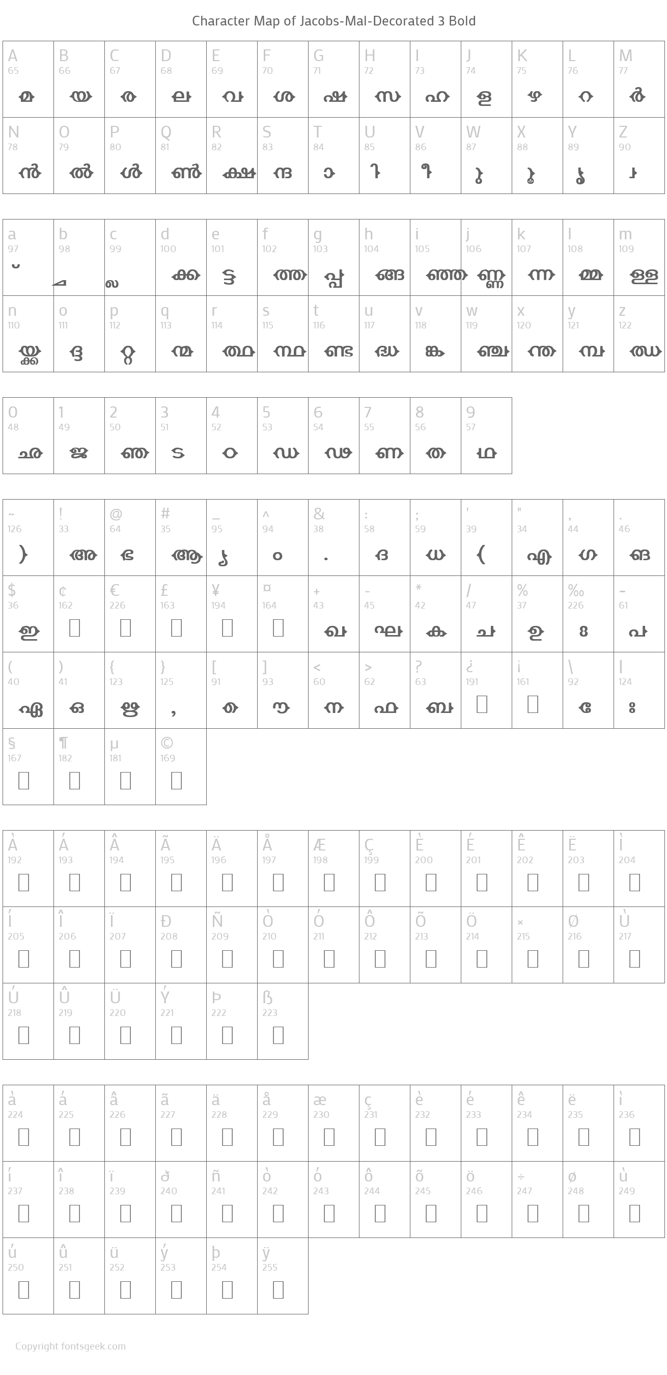 Jacobs-Mal-Decorated 3 Bold : Download For Free, View Sample Text ...