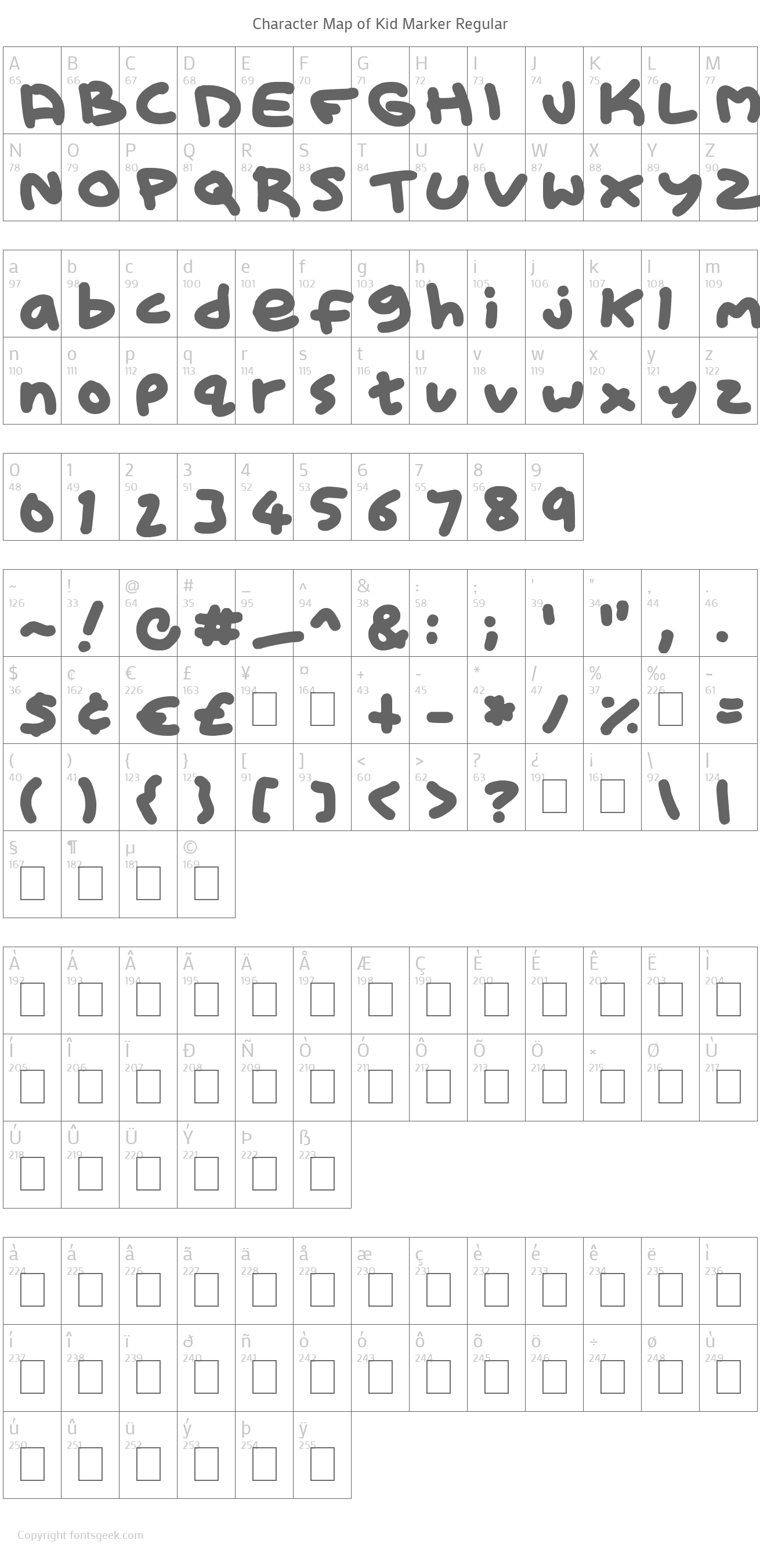 Kid Marker Font : Download For Free, View Sample Text, Rating And More ...