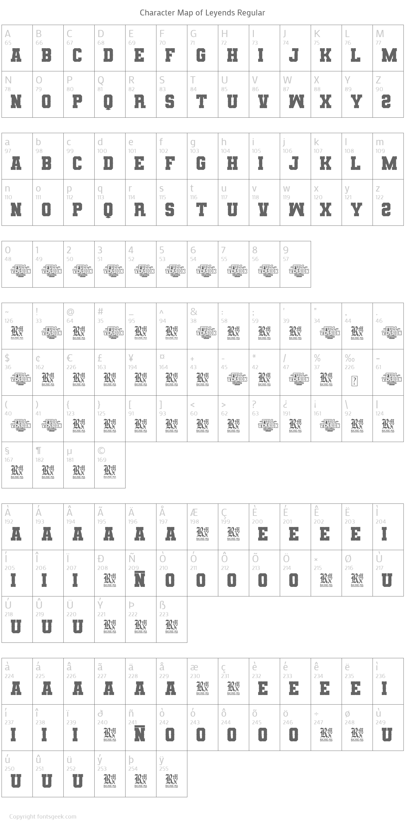 Leyends Regular : Download For Free, View Sample Text, Rating And More ...
