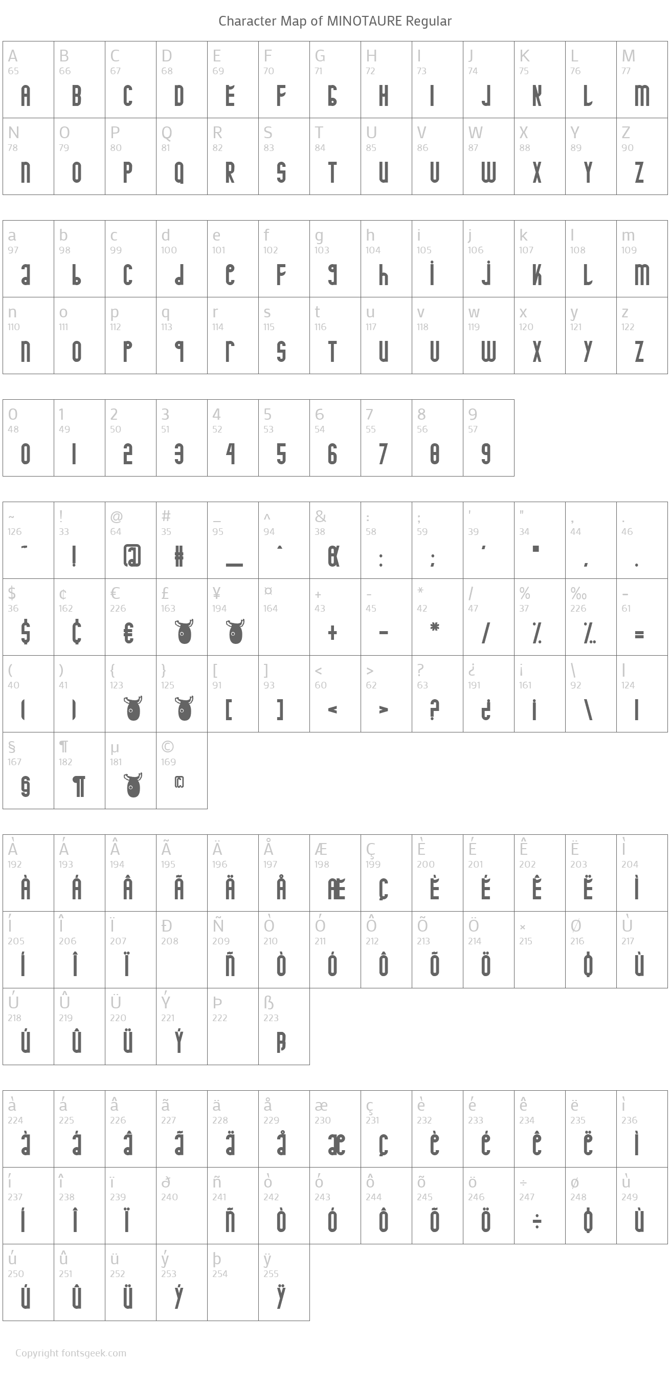 MINOTAURE Regular : Download For Free, View Sample Text, Rating And ...