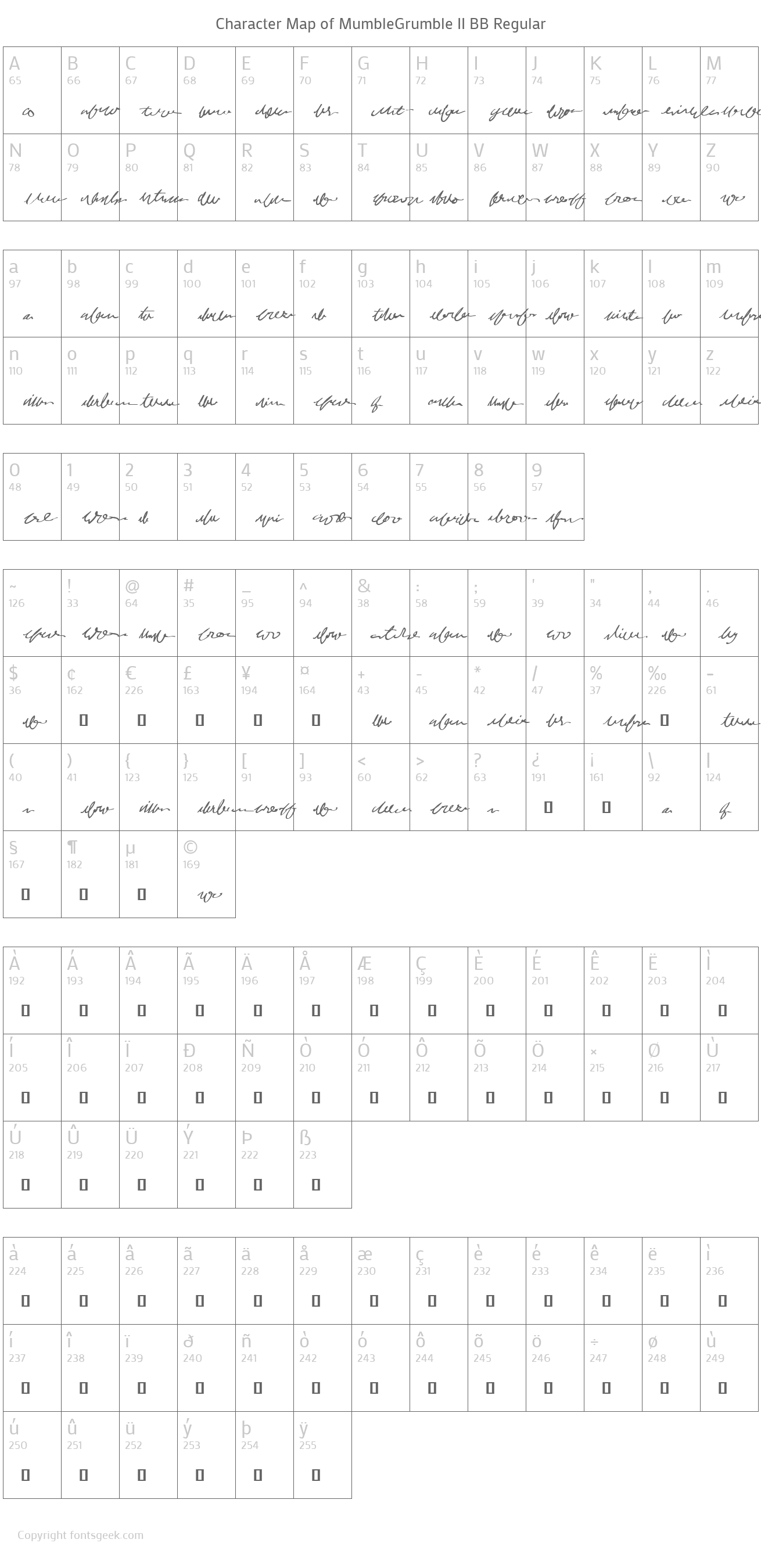 MumbleGrumble II BB Regular : Download For Free, View Sample Text ...