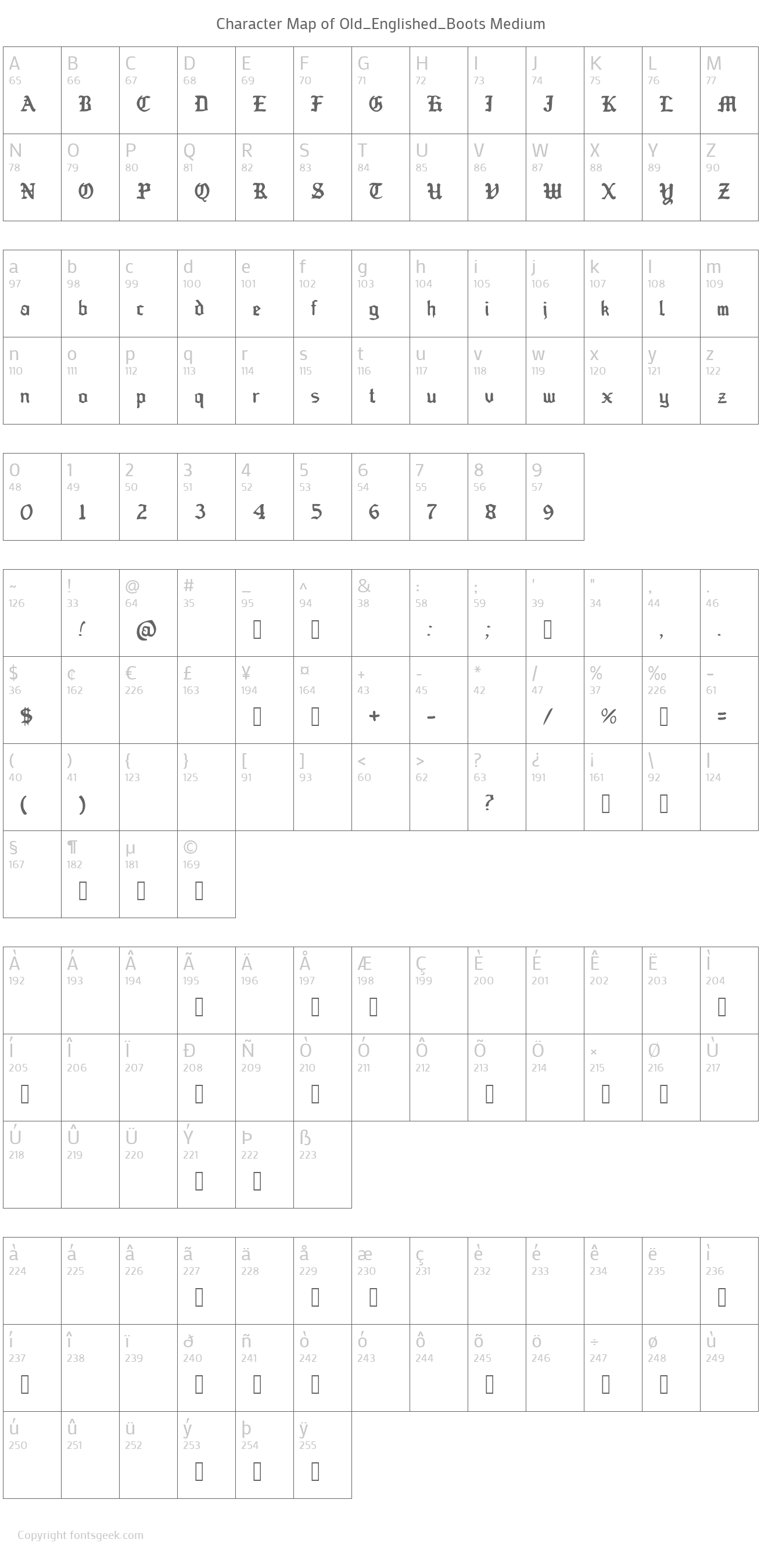 Old_Englished_Boots Font : Download For Free, View Sample Text, Rating ...