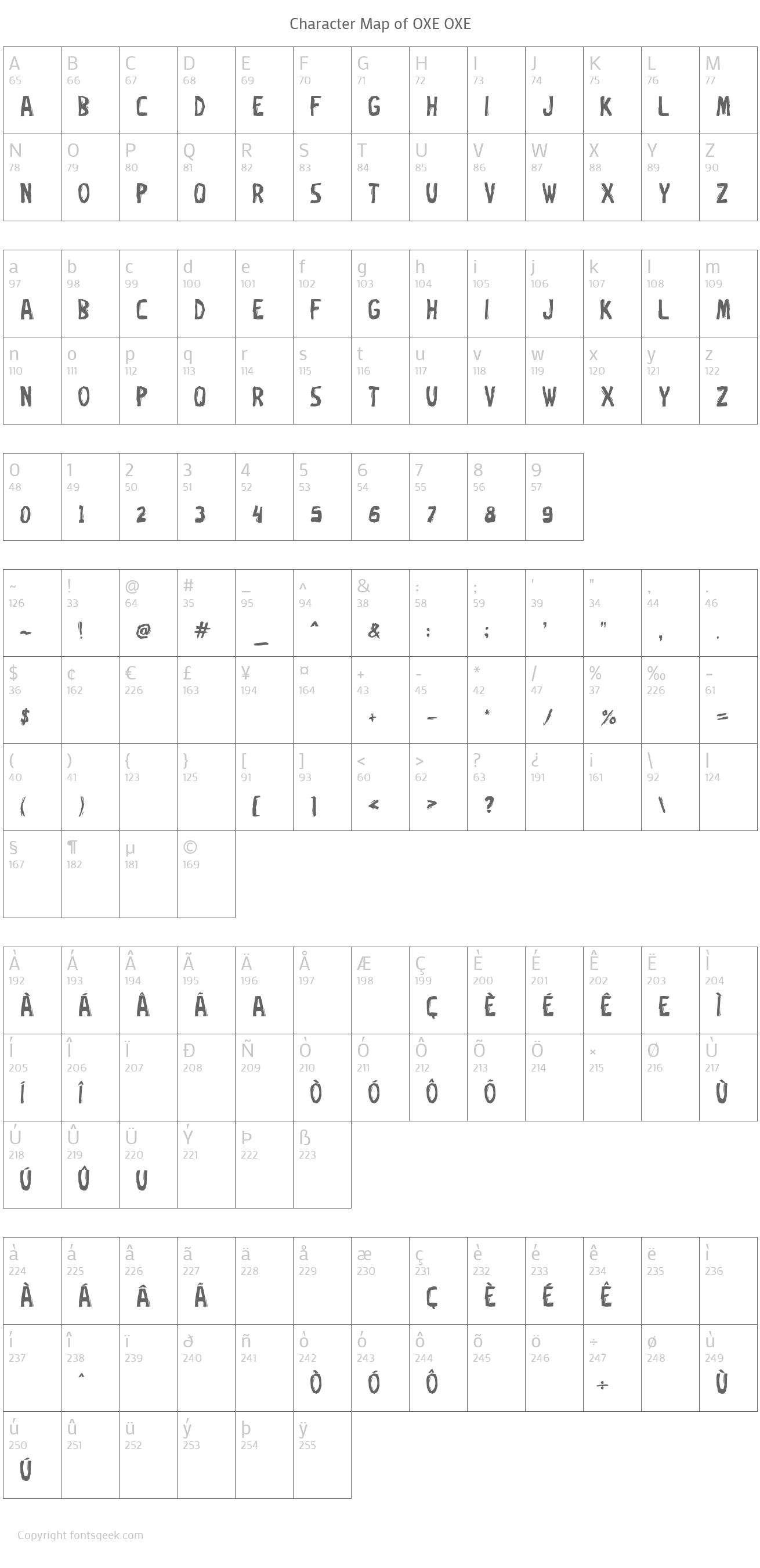 OXE Font : Download For Free, View Sample Text, Rating And More On ...