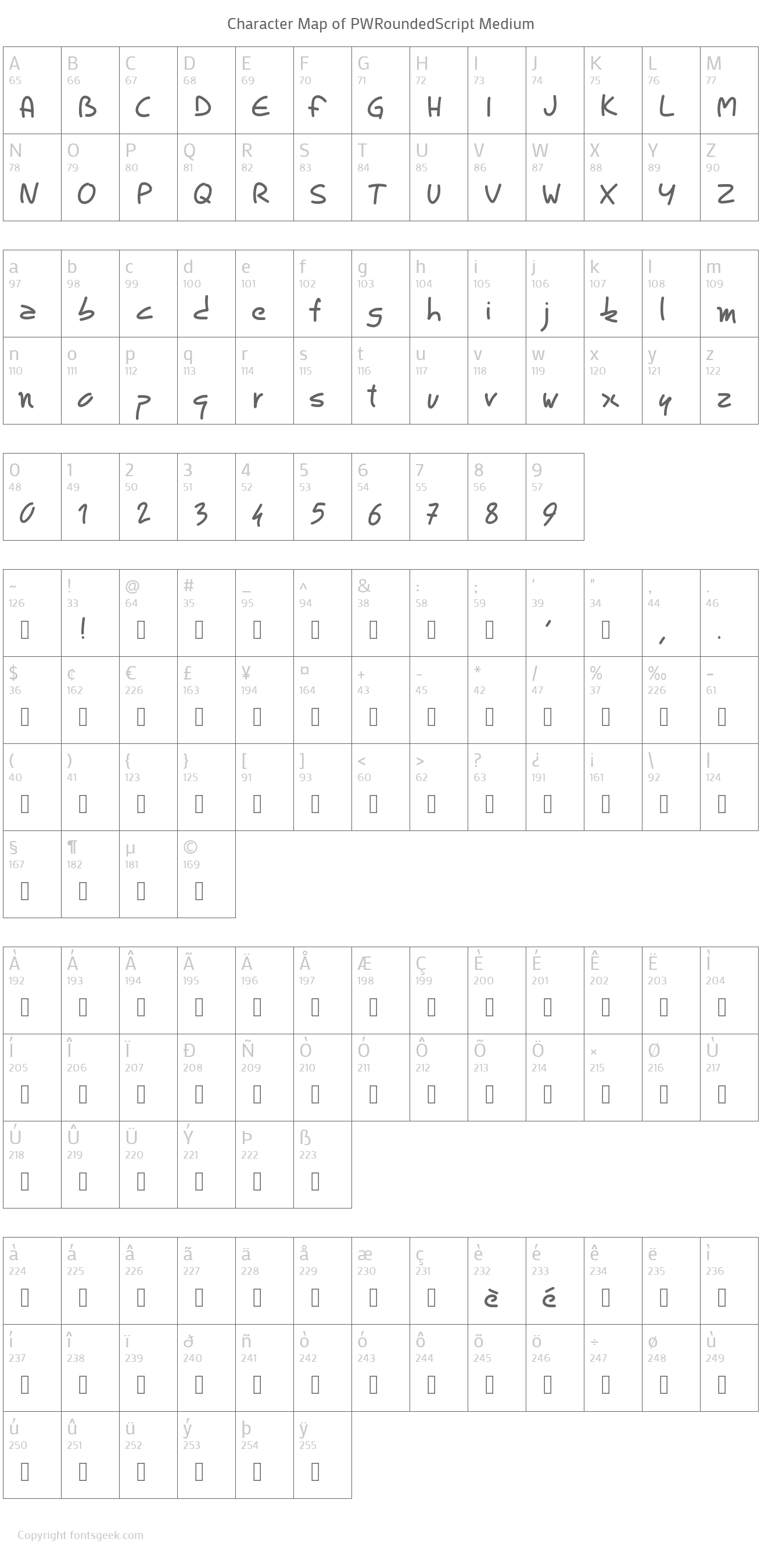PWRoundedScript Medium : Download For Free, View Sample Text, Rating And More On Fontsgeek.Com
