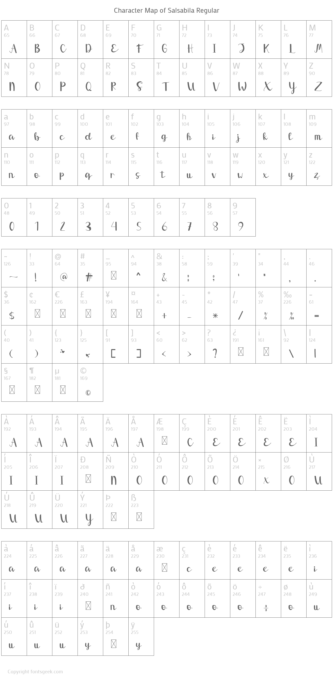 Salsabila Regular : Download For Free, View Sample Text, Rating And ...