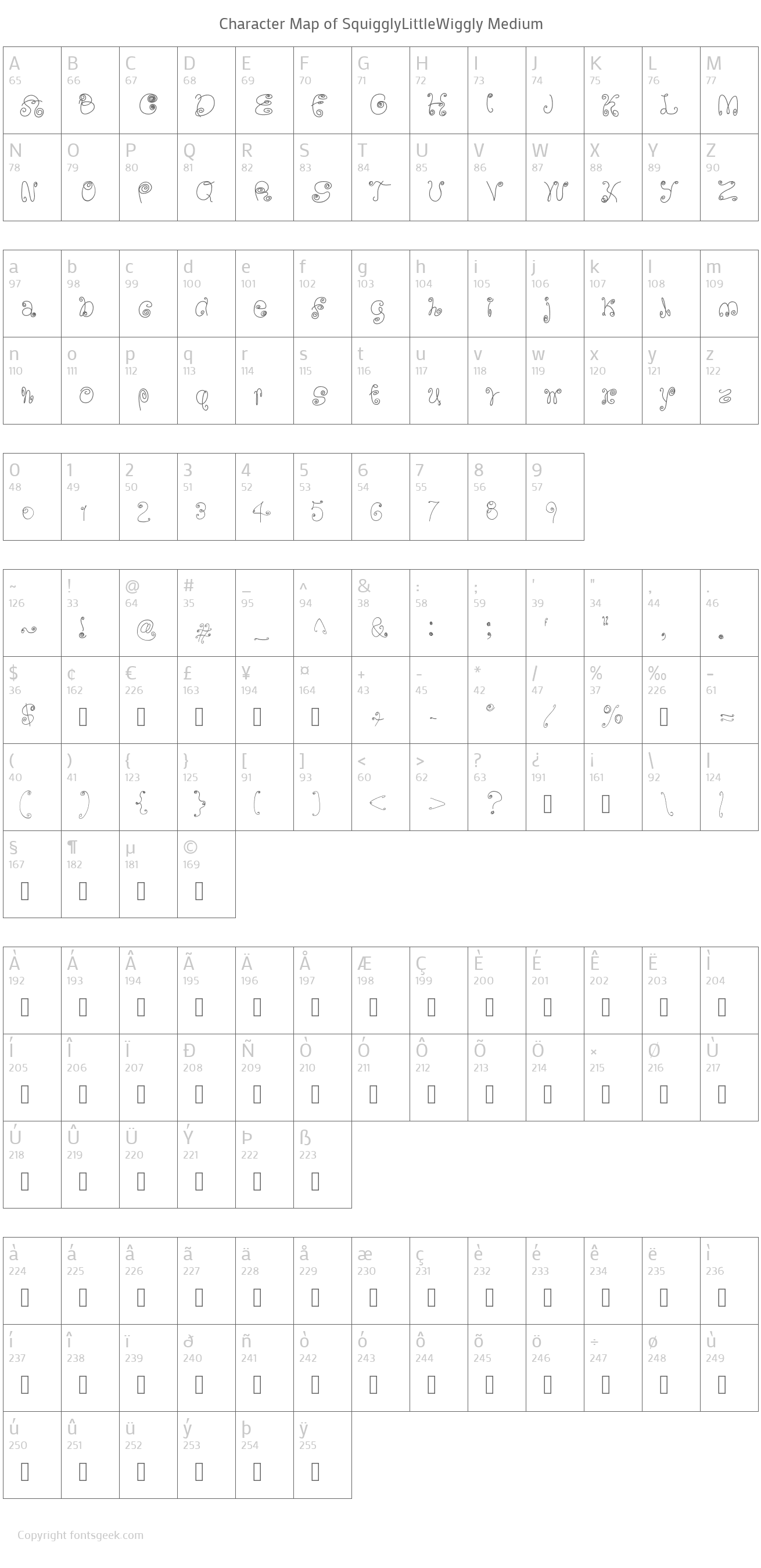 SquigglyLittleWiggly Font : Download For Free, View Sample Text, Rating ...