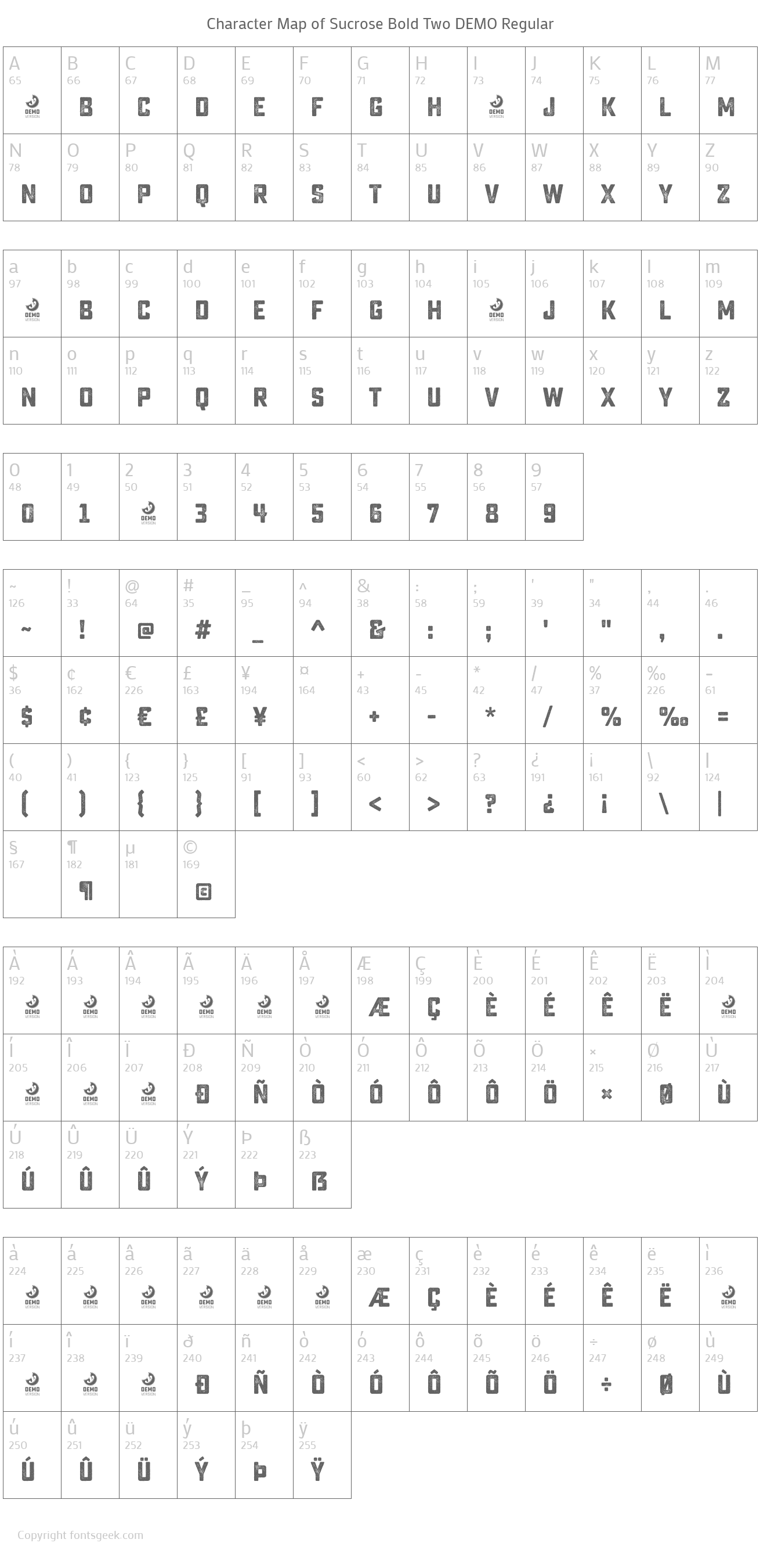 Sucrose Bold Two DEMO Regular : Download For Free, View Sample Text, Rating And More On ...