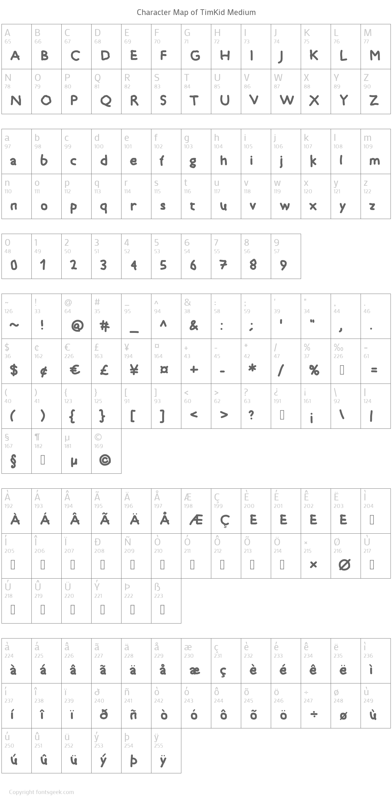 TimKid Font : Download For Free, View Sample Text, Rating And More On ...