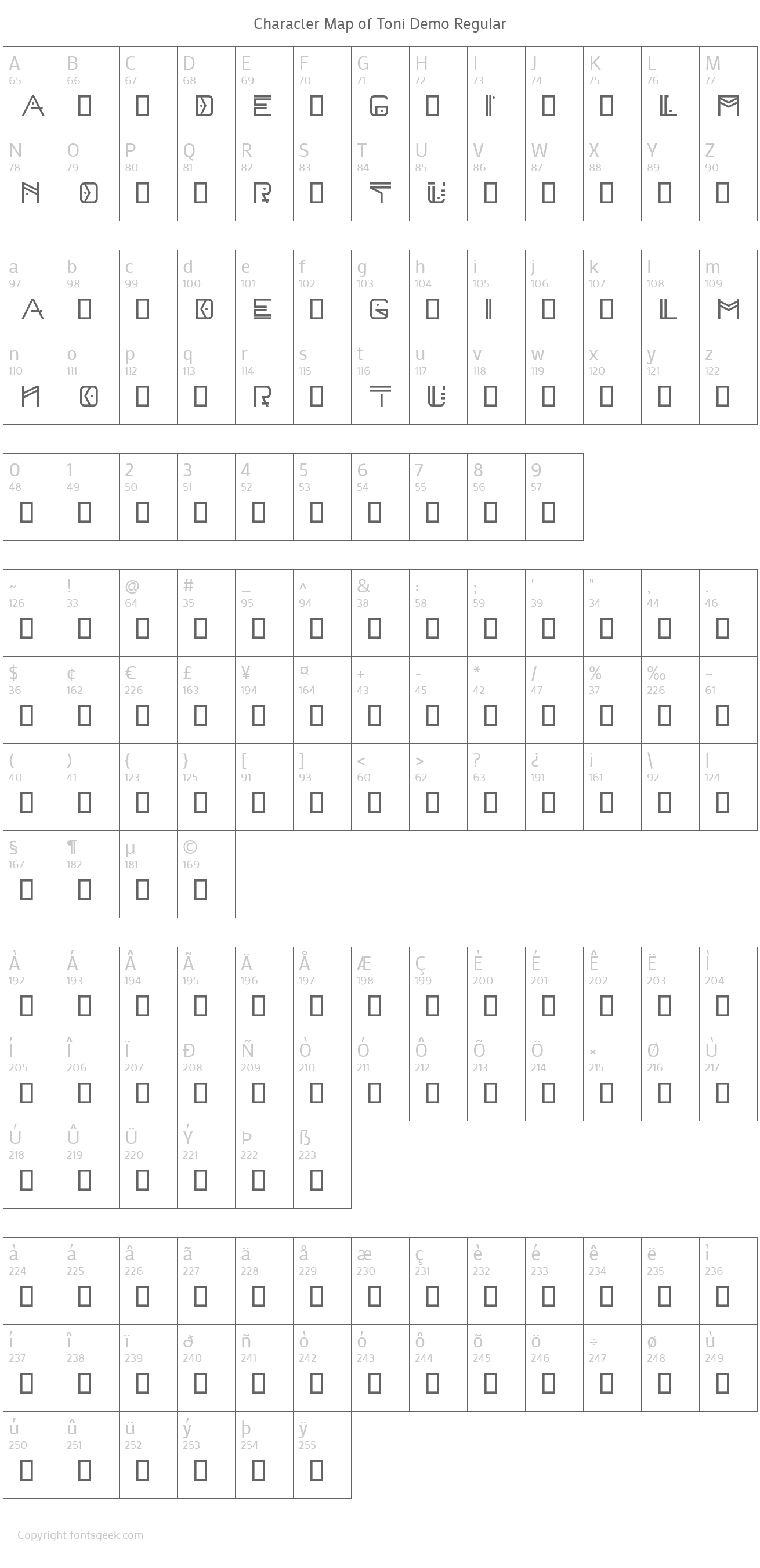 Toni Demo Font : Download For Free, View Sample Text, Rating And More ...