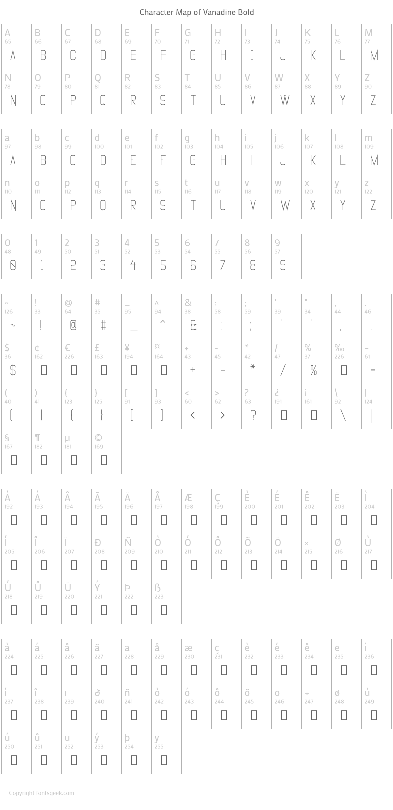 Vanadine Bold : Download For Free, View Sample Text, Rating And More On ...