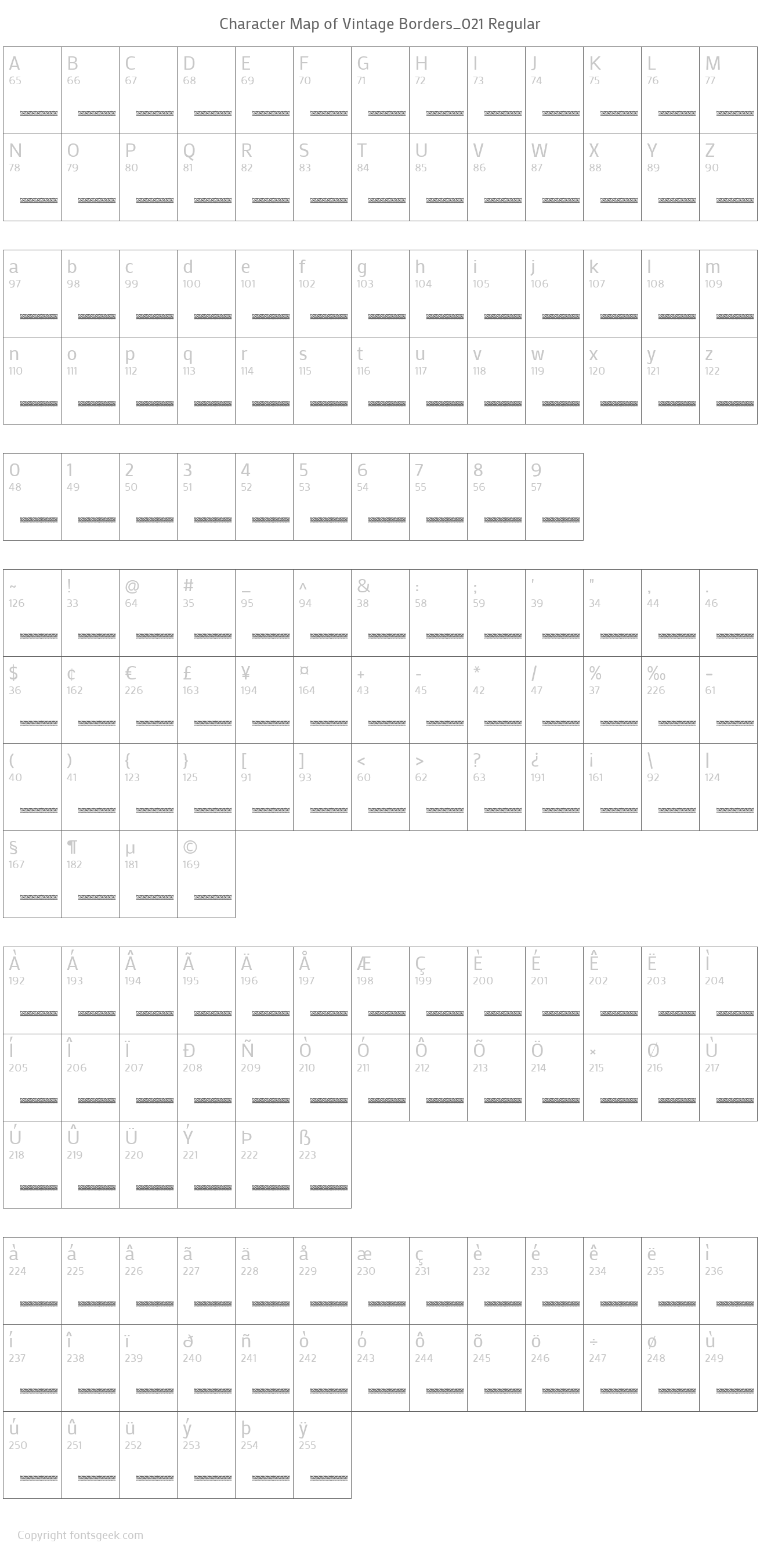 Vintage Borders_021 Font : Download For Free, View Sample Text, Rating ...